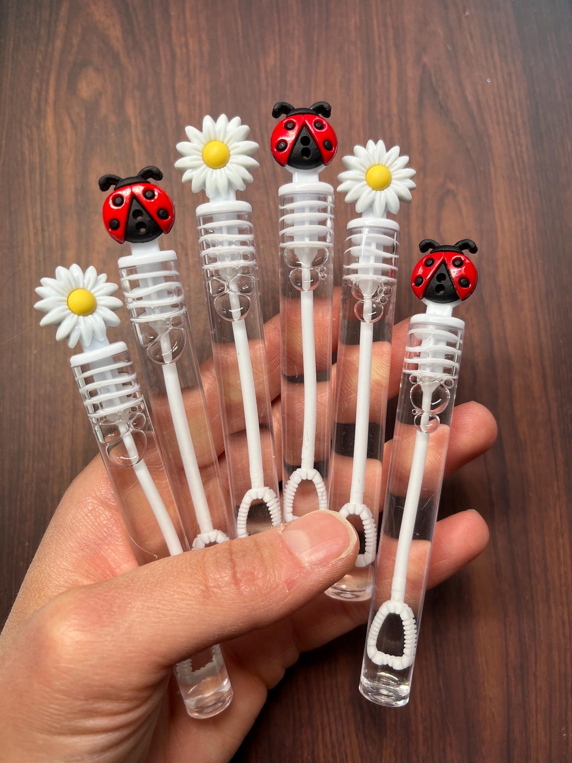 Lady Bugs White Yellow Daisies Bubble Favor Loot Goodie Happy Our ...