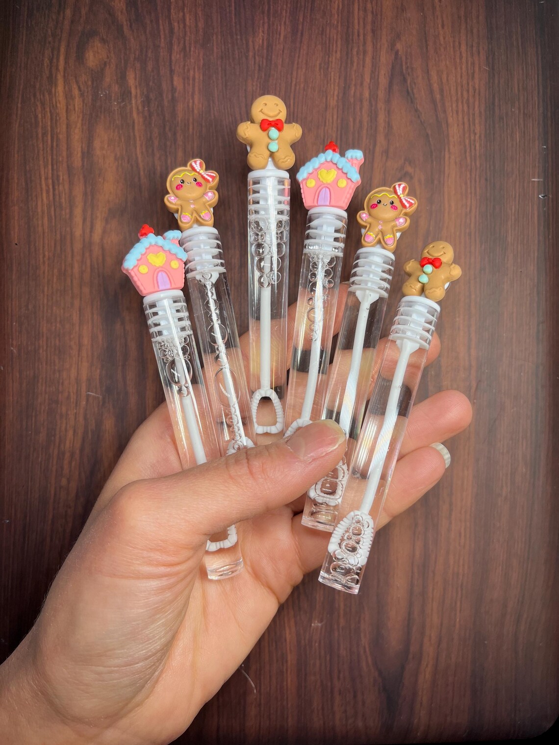 Christmas Bubble Tube Stocking Stuffer Idea Gingerbread Bubbles Wand ...