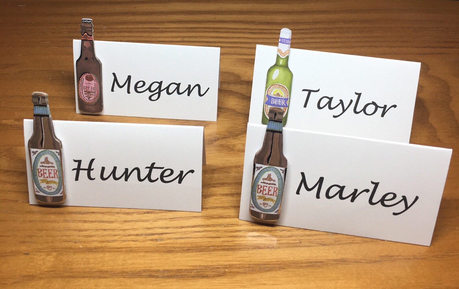 Beer Place Cards Beer Food Labels Seat Cards Manly - Etsy