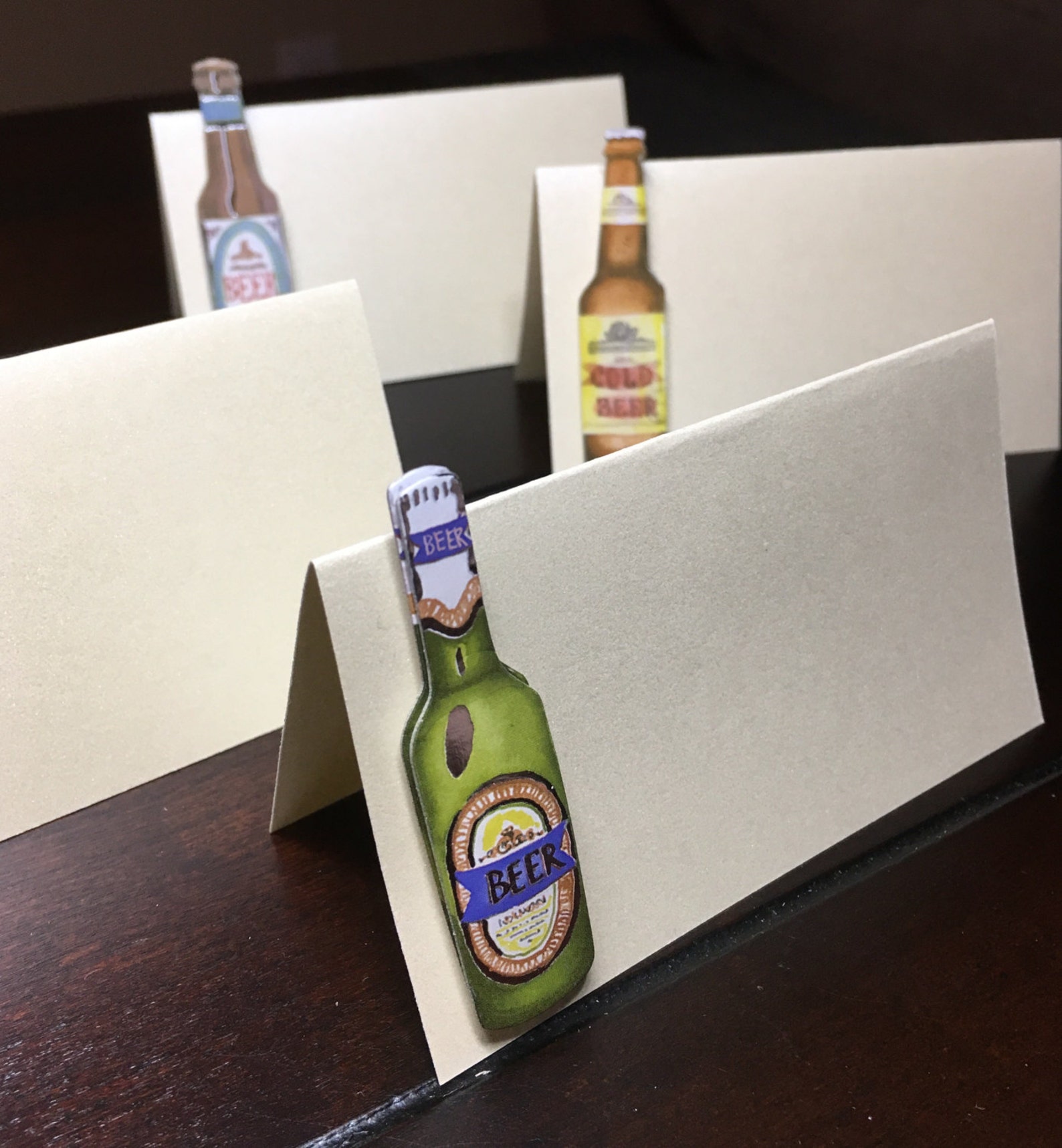 Beer Place Cards Beer Food Labels Seat Cards Manly - Etsy