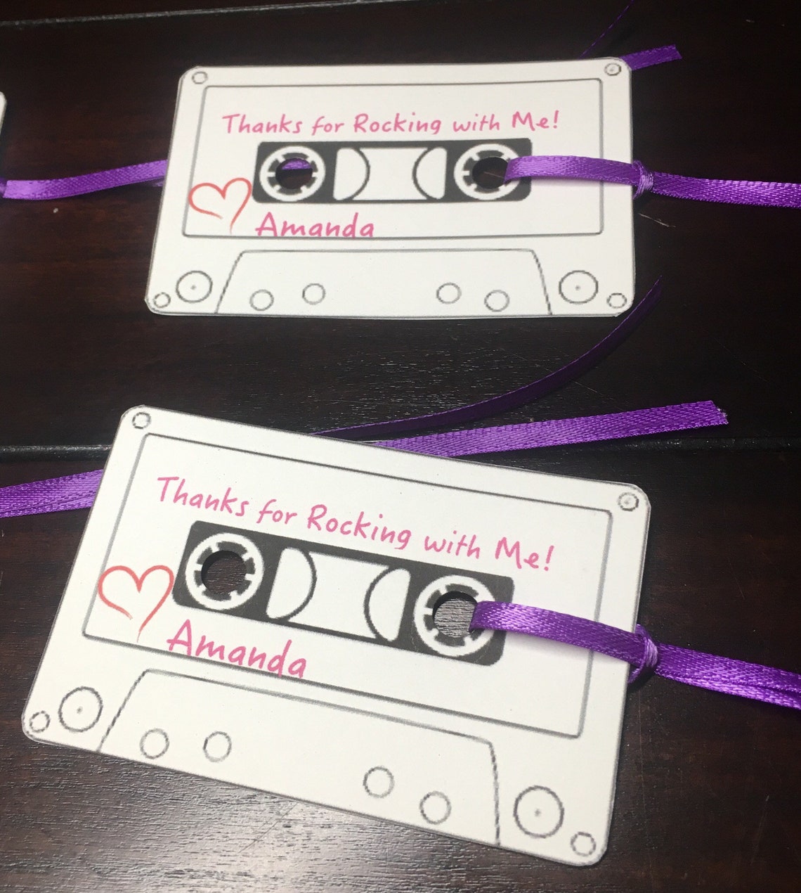 Cassette Tapes Tags Personalized Custom Awesome 80s Tags | Etsy
