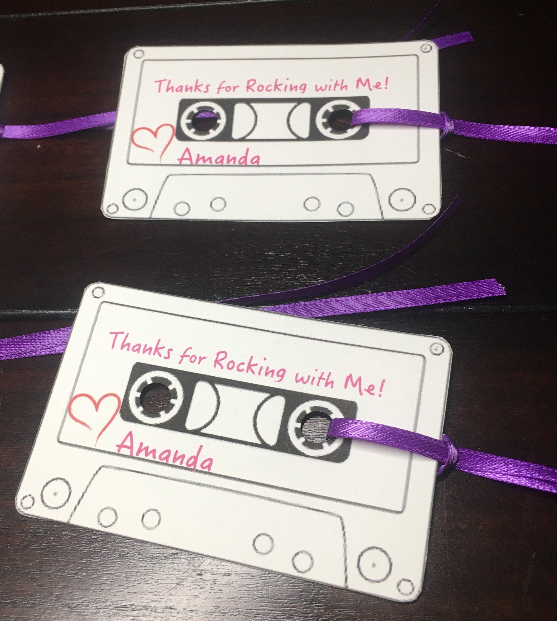 Cassette Tapes Tags Personalized Custom Awesome 80s Tags | Etsy