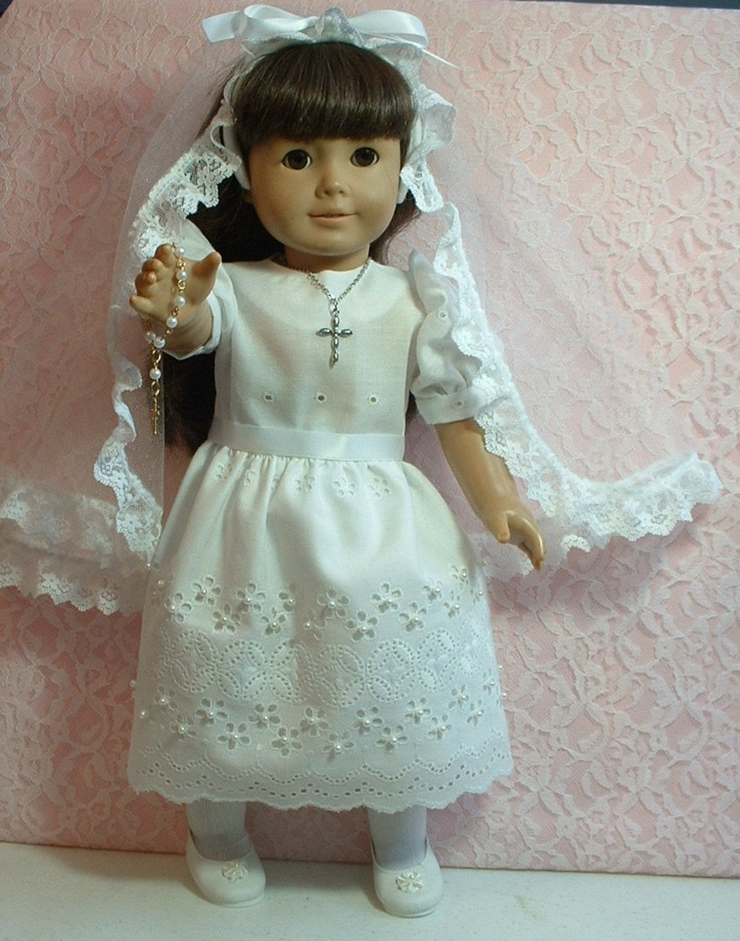 First Communion Outfit, 18 Doll Clothes, Fits American Girl Doll - Etsy