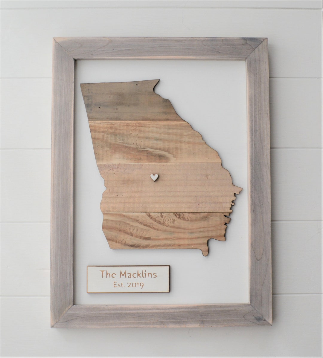 Rustic Georgia Map/ga Map/reclaimed Wood Map/personalized Map ...