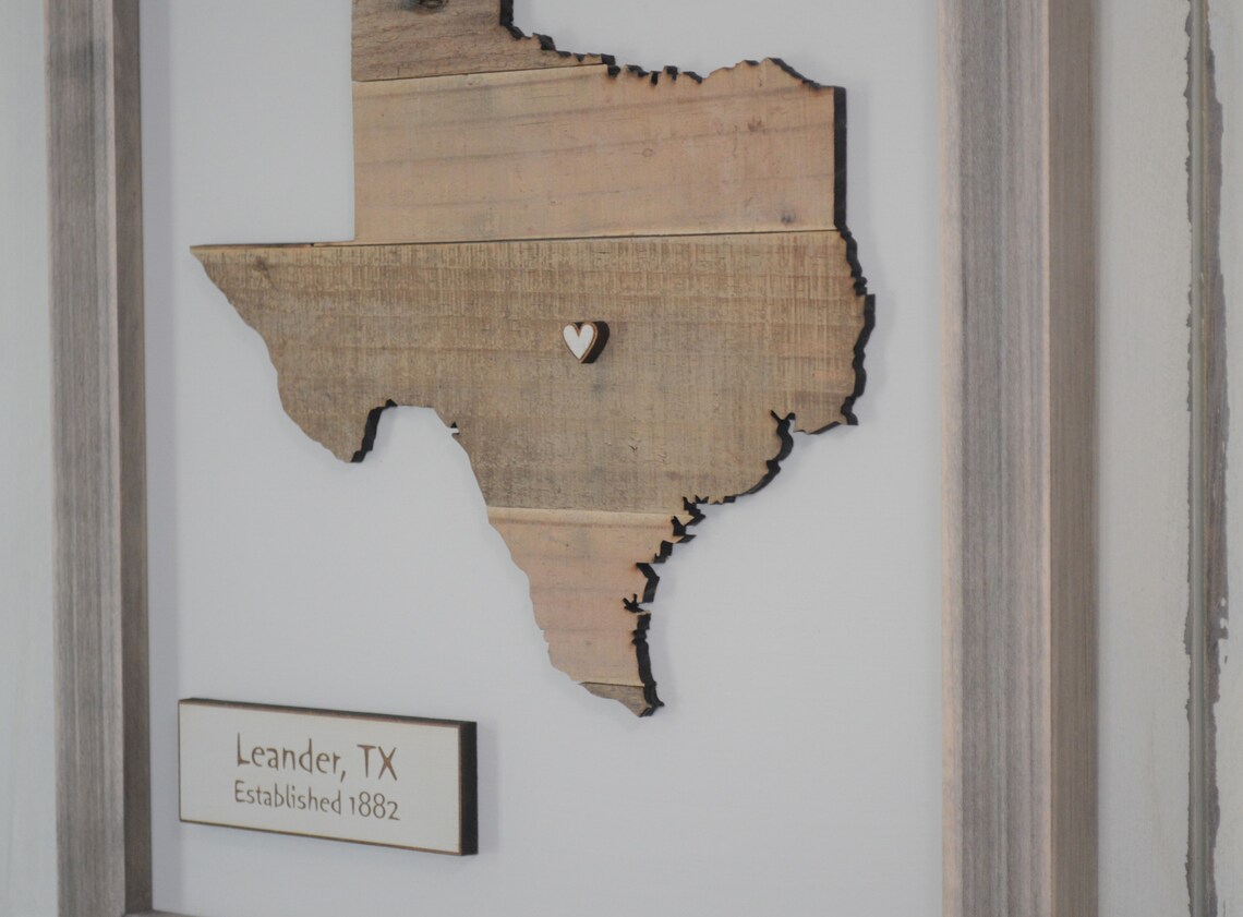Rustic Texas Map/tx Map/personalized Map/housewarming - Etsy