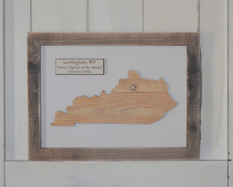 Rustic Kentucky Map/ky Map/wood Kentucky Map/personalized - Etsy