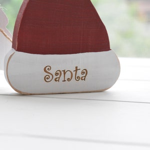 Rustic Santa Hat 4"h/tiered Tray Personalized Santa Hat/wood Santa Hat ...