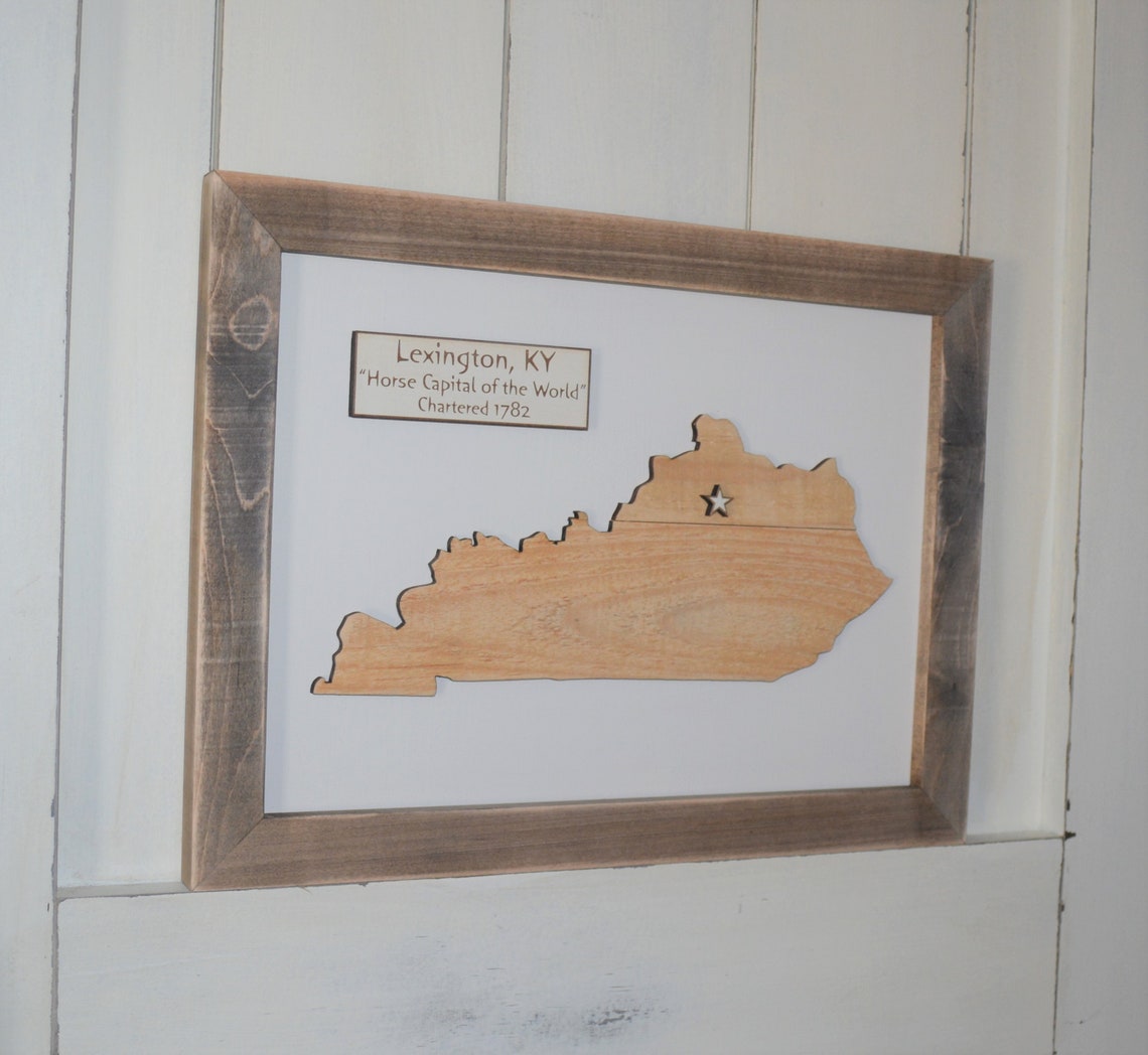 Rustic Kentucky Map/ky Map/wood Kentucky Map/personalized - Etsy
