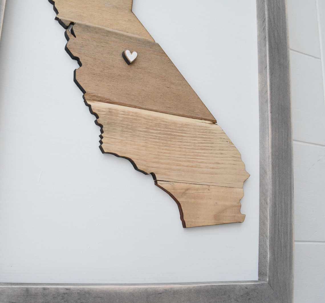 Rustic California Map/CA Map/Wood California Map/Reclaimed | Etsy