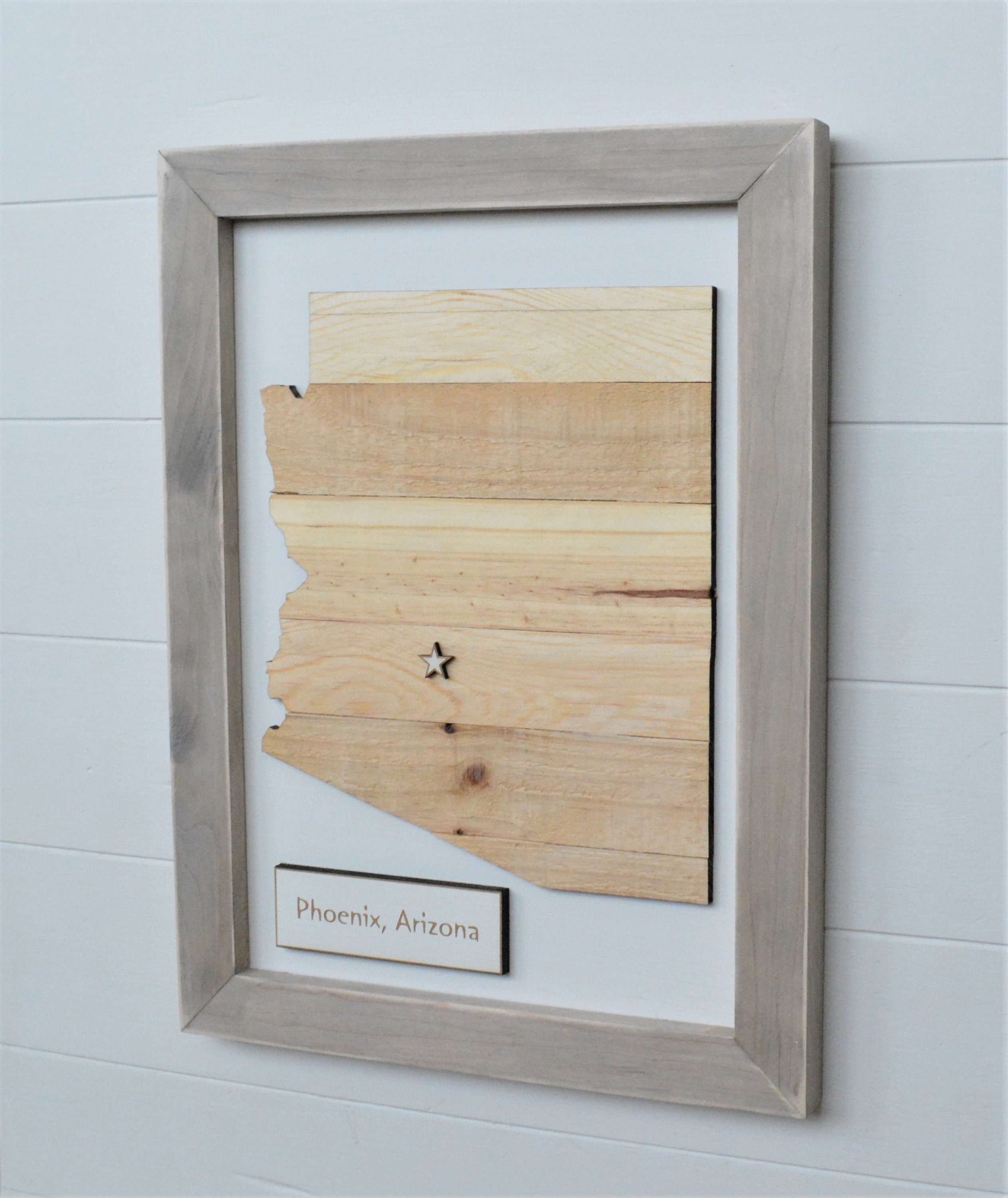 Rustic Arizona Map/AZ Map/Wood Arizona Map/Reclaimed Wood | Etsy