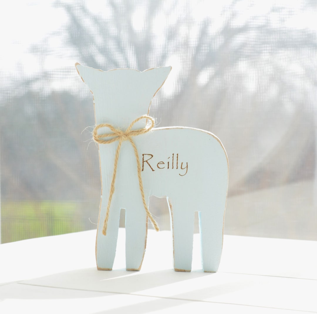 Rustic Easter Lamb 4.5"h/easter Table Decor/personalized Wood Lamb/baby ...
