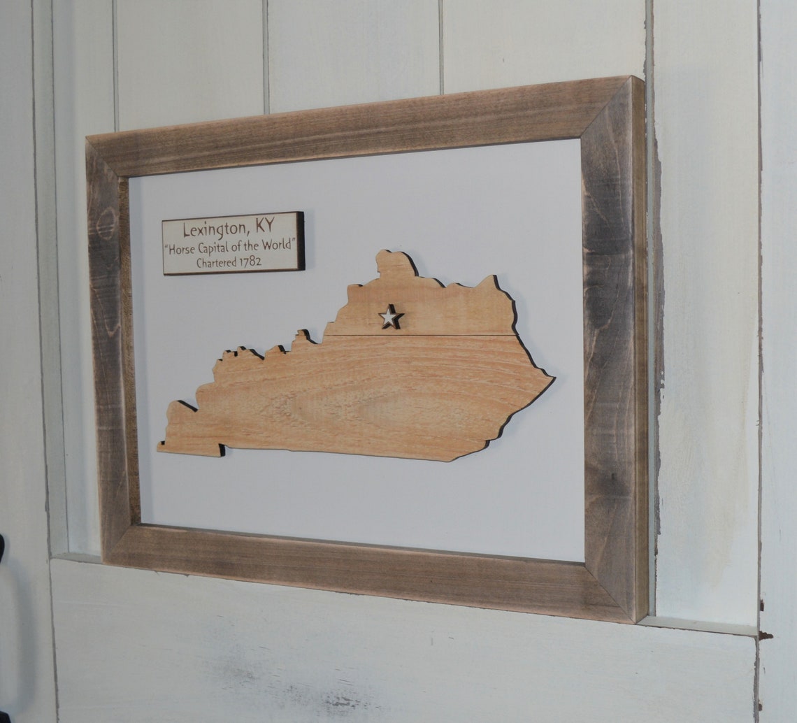 Rustic Kentucky Map/ky Map/wood Kentucky Map/personalized - Etsy