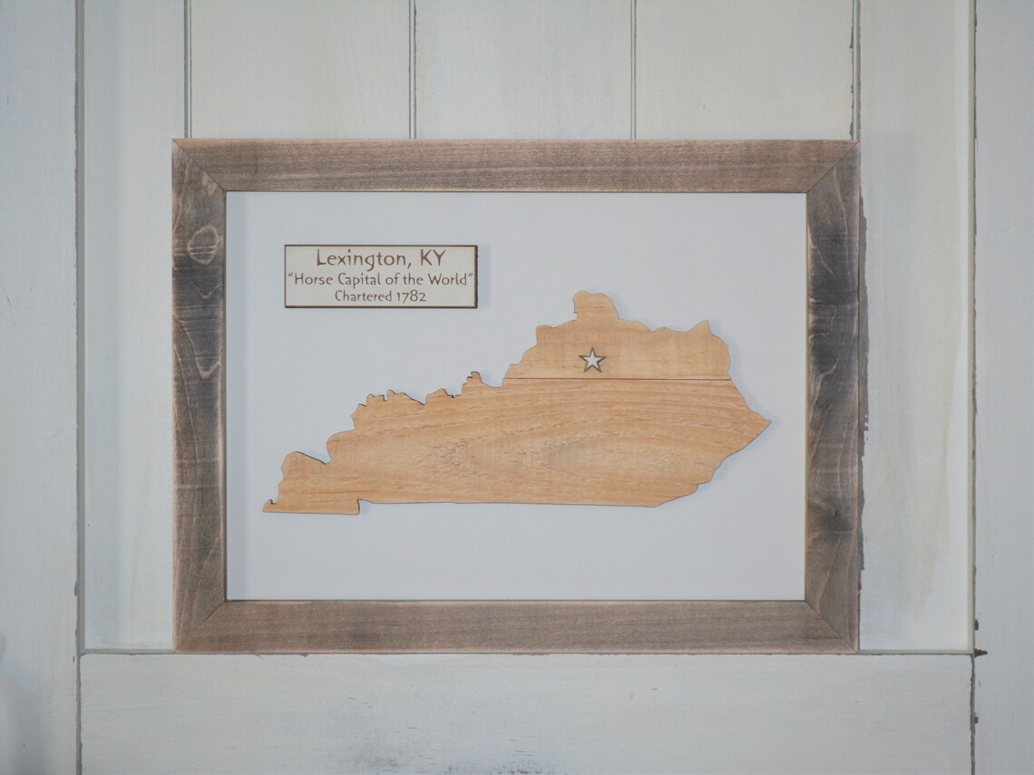 Rustic Kentucky Map/ky Map/wood Kentucky Map/personalized - Etsy