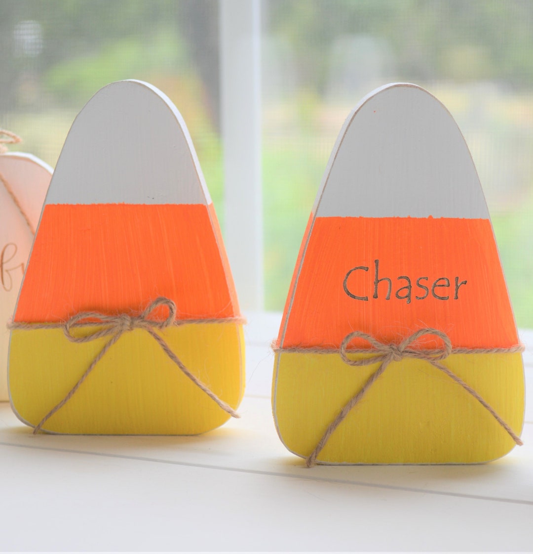 Rustic Wood Candy Corn 4.5"h/personalized Candy Corn/fall Tier Tray ...