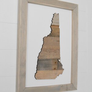 Rustic New Hampshire Map/nh Map/wood New Hampshire Map/reclaimed Wood ...