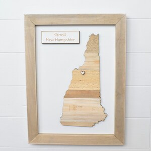 Rustic New Hampshire Map/nh Map/wood New Hampshire Map/reclaimed Wood ...