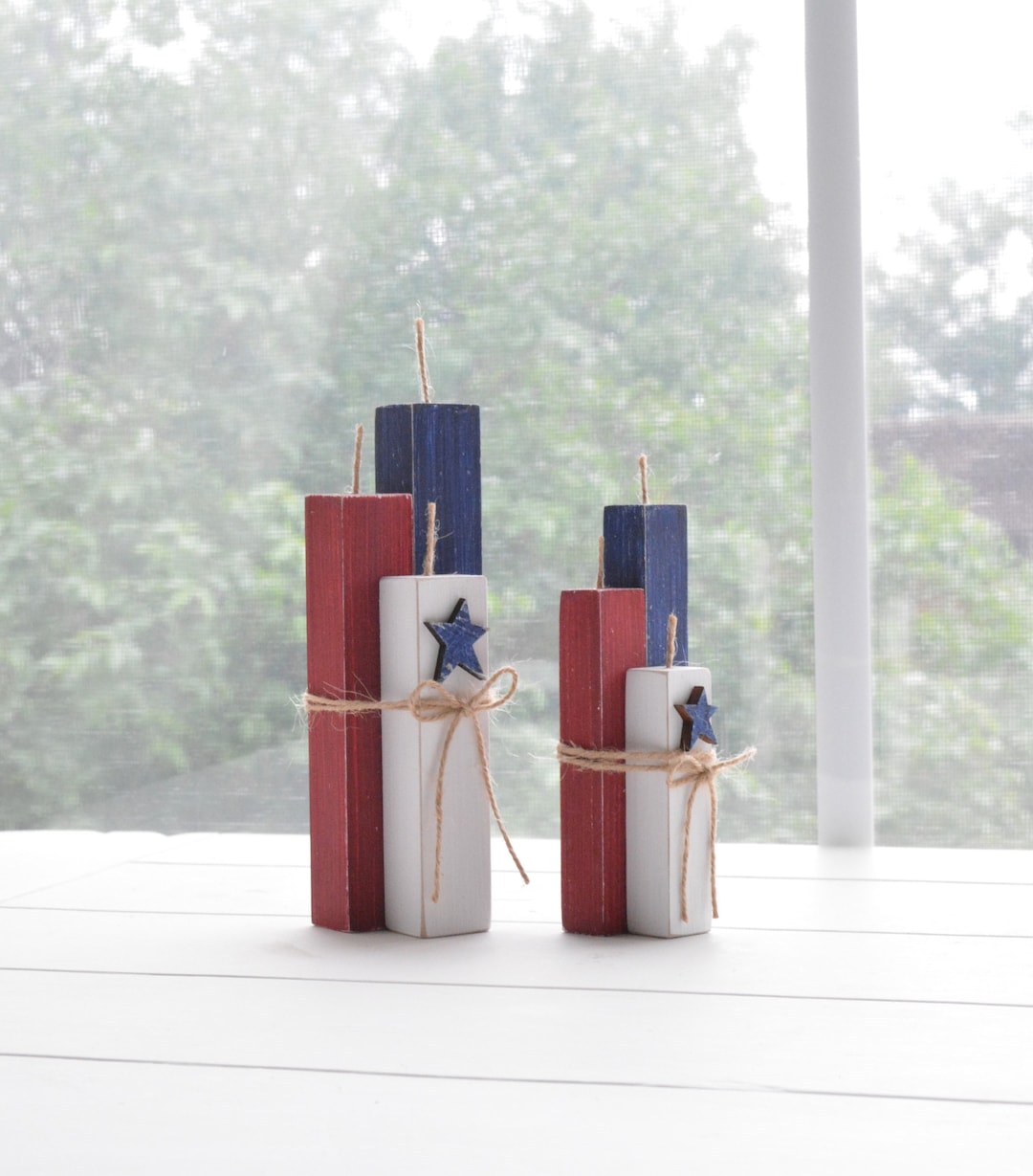 Rustic Flag Firecracker/2 Sizes-5.25" or 6.5"/distressed Wood ...