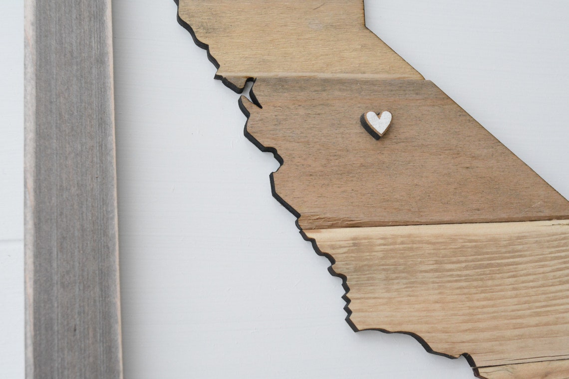 Rustic California Map/CA Map/Wood California Map/Reclaimed | Etsy