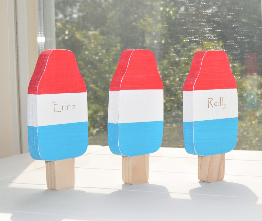 Rustic Wood Bomb Pop/personalized Bomb Pop W Name/summer Decor/rustic ...