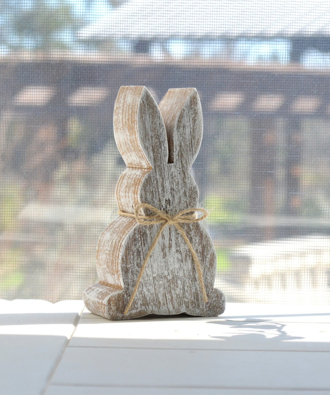 Rustic Chunky Bunny 5"h/distressed Reclaimed Wood Bunny/easter Bunny ...