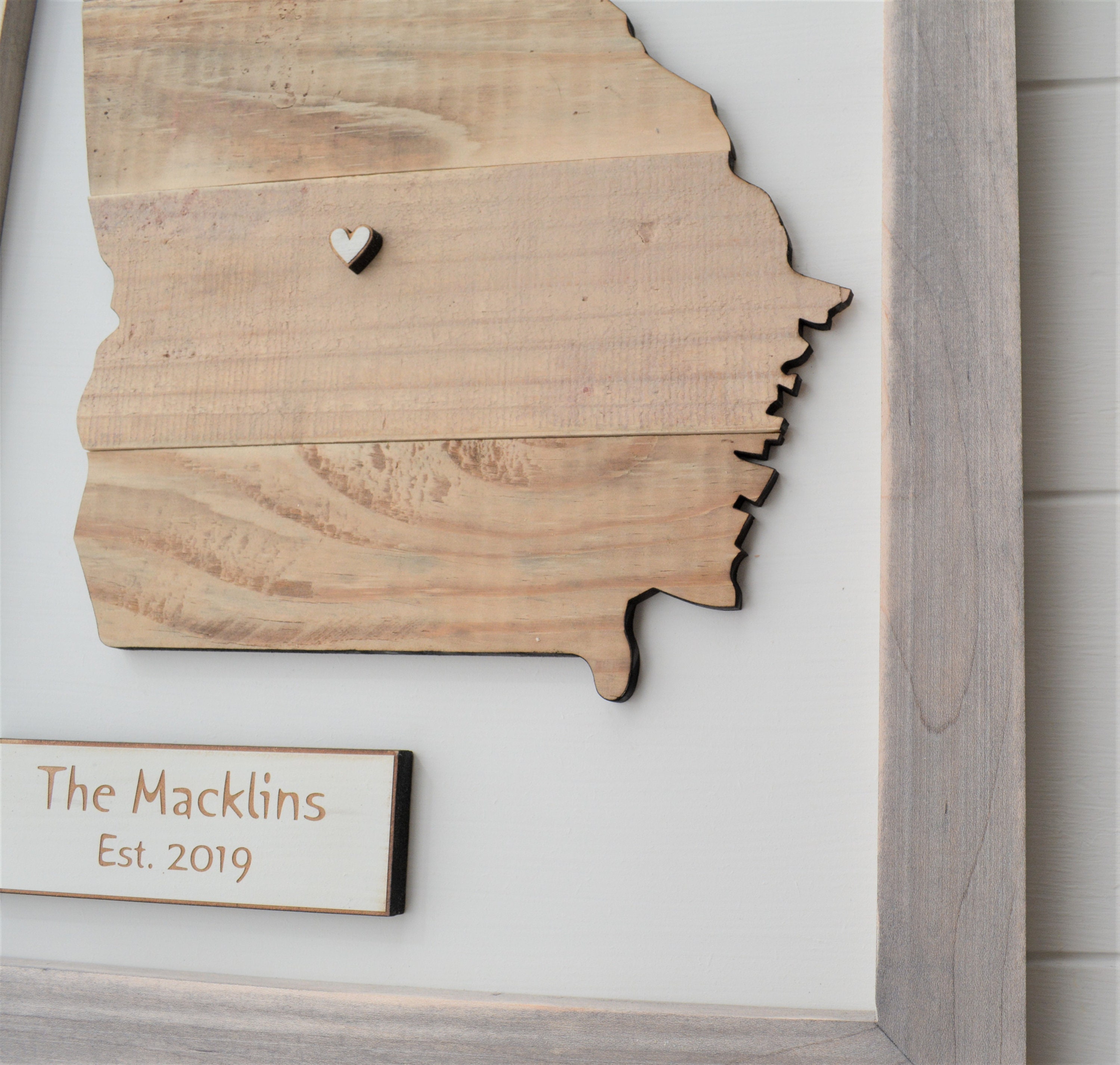 Rustic Georgia Map/ga Map/reclaimed Wood Map/personalized - Etsy