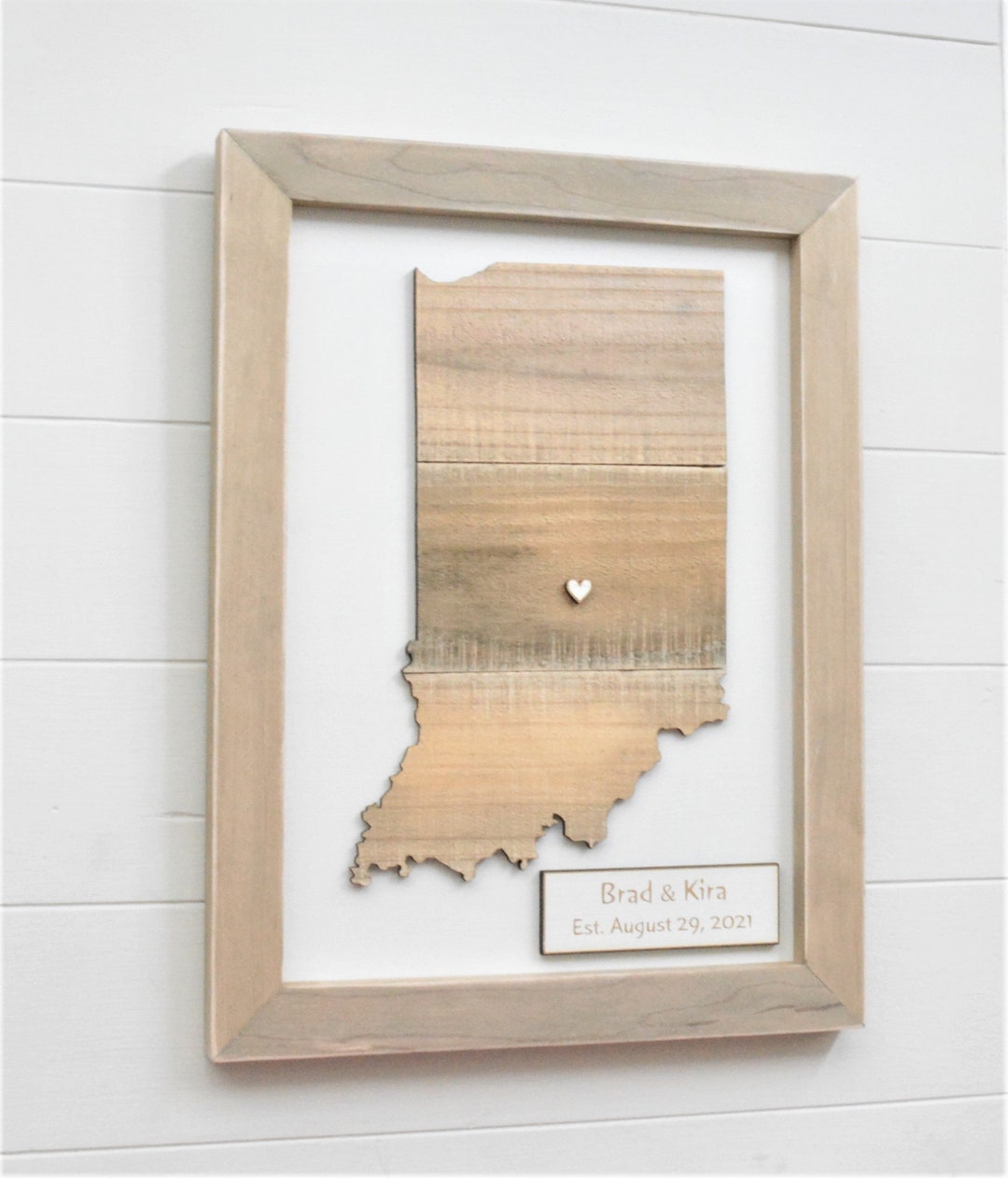 Mapa rústico de Indiana / Mapa IN / Mapa de madera de Indiana / Mapa ...