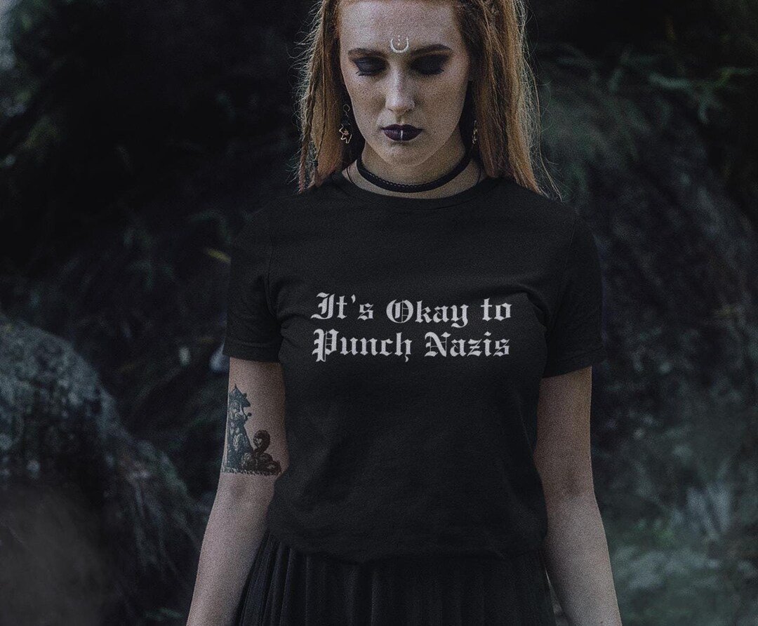 It's Okay to Punch Nazis T-shirt Anti-trump Anti-musk Anti-fascist - Etsy
