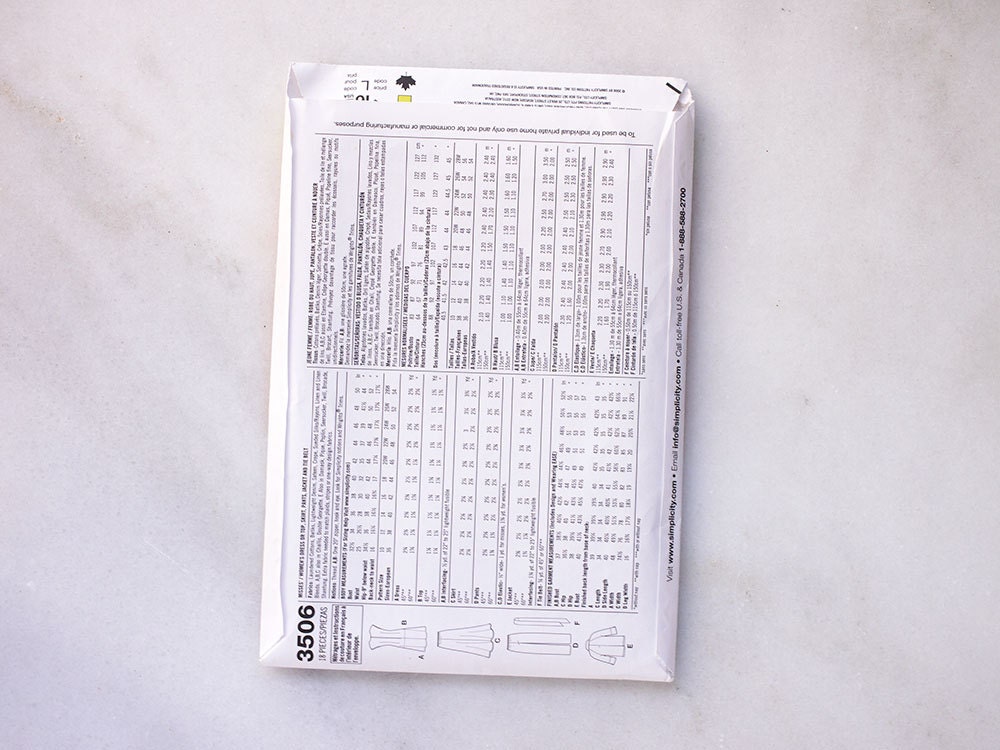 Misses Dress Top Skirt Pants Jacket Tie Belt Uncut Sewing Pattern ...