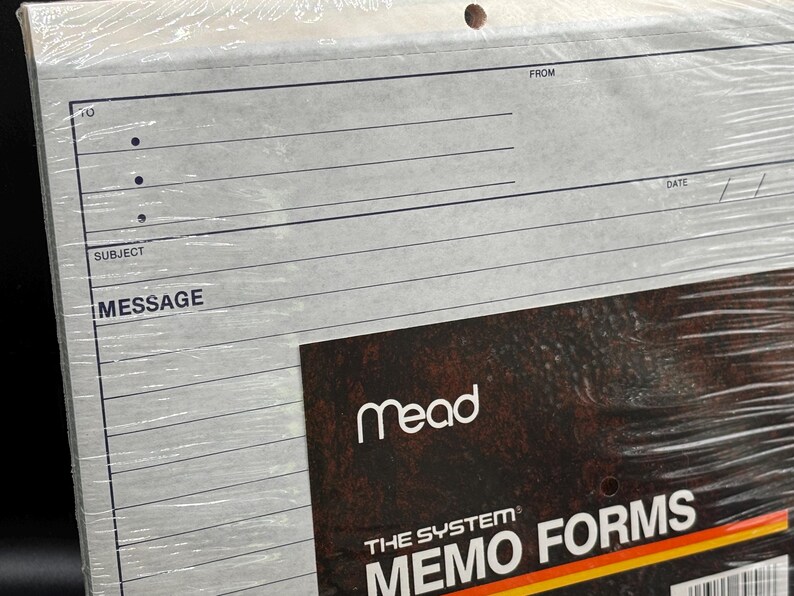 Vintage Mead "the System" Memo Forms - New Old Stock - 30 Sets ...