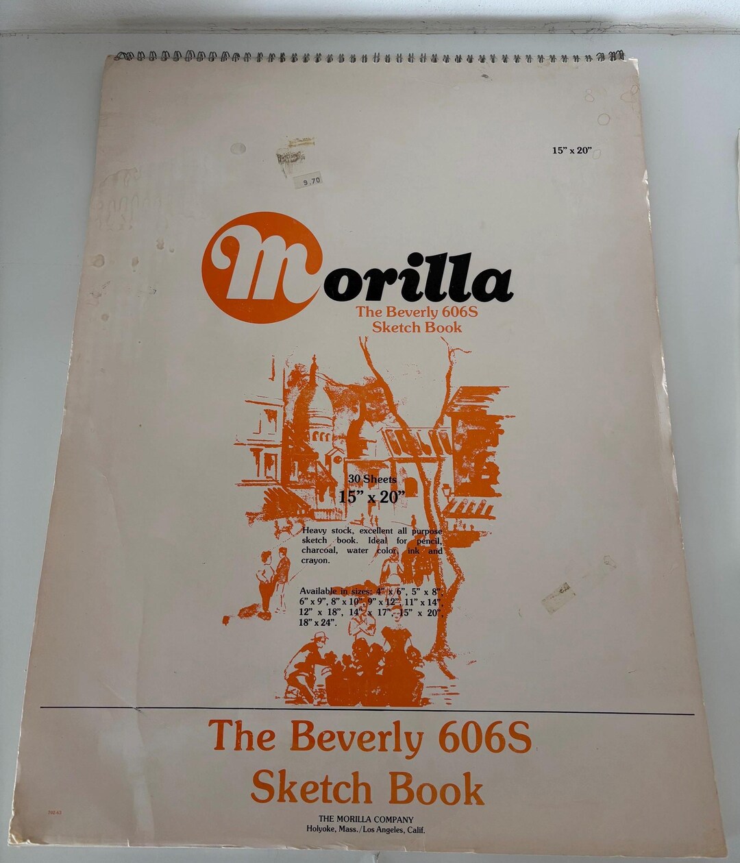 Vintage Morilla Beverly 606S Sketch Book - Large Format 15"x20" With ...