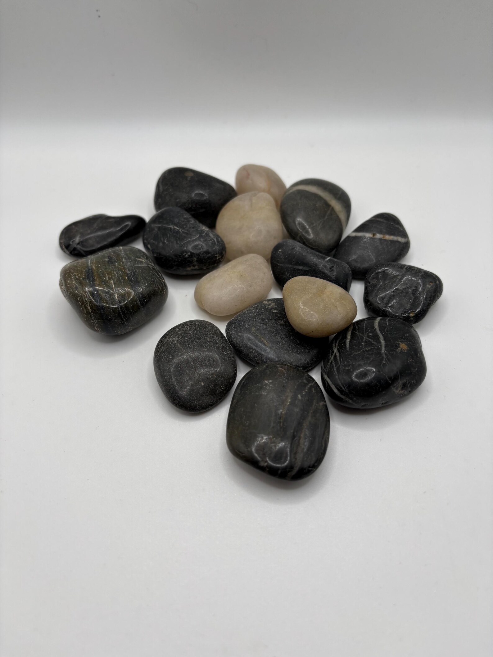 Natural River Rock Collection - 15 Decorative Polished Stones - Mixed ...