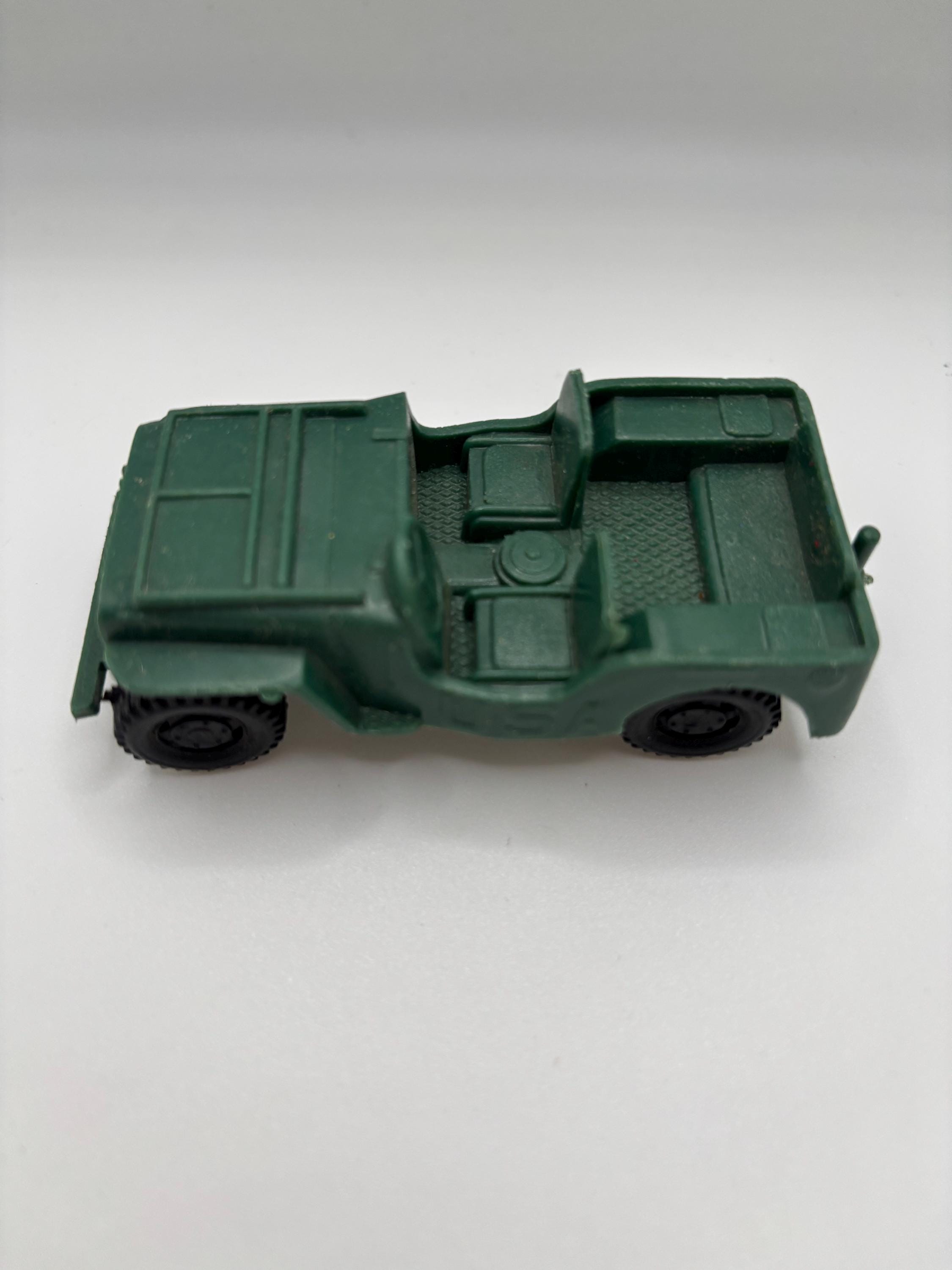 Vintage Military Jeep Toy - 1960s Army Green Willys MB Style Miniature ...