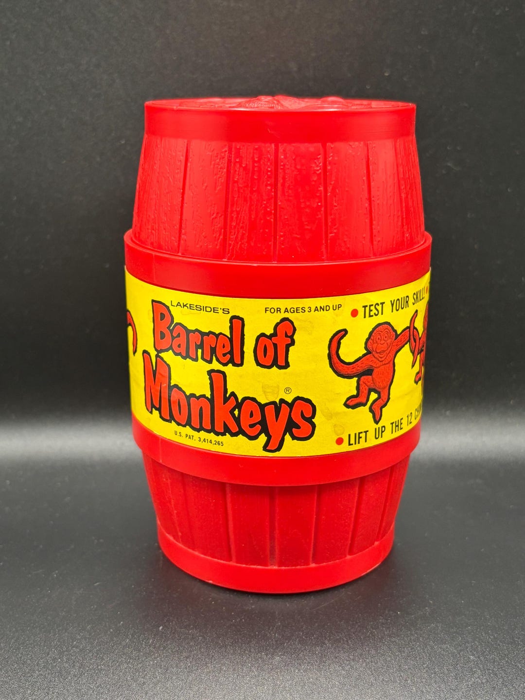 Vintage Lakeside's Barrel of Monkeys Game - Classic Red Plastic Toy ...