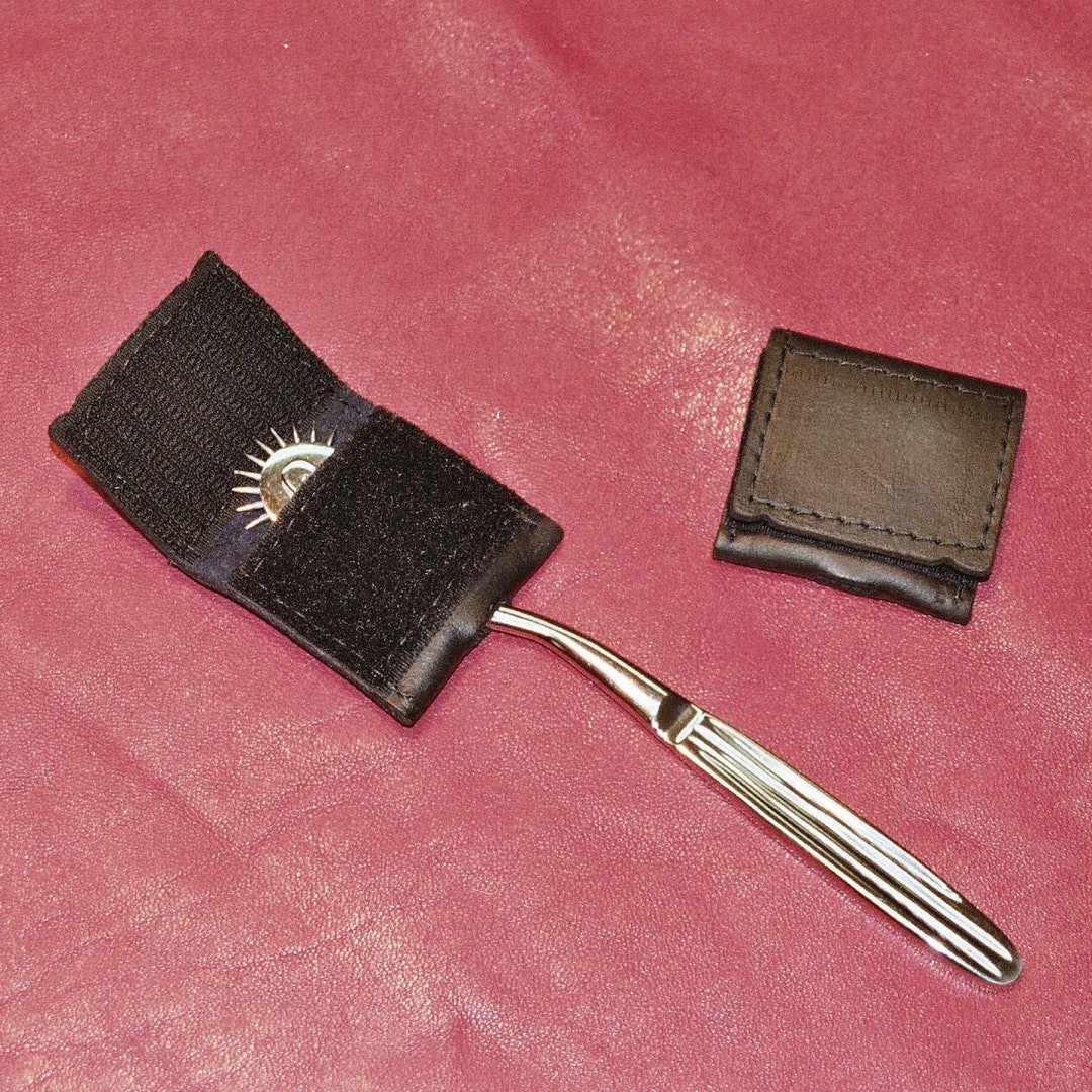 Leather Pinwheel Cover, Pinwheel Case Holder Unisex Hand Crafted USA ...