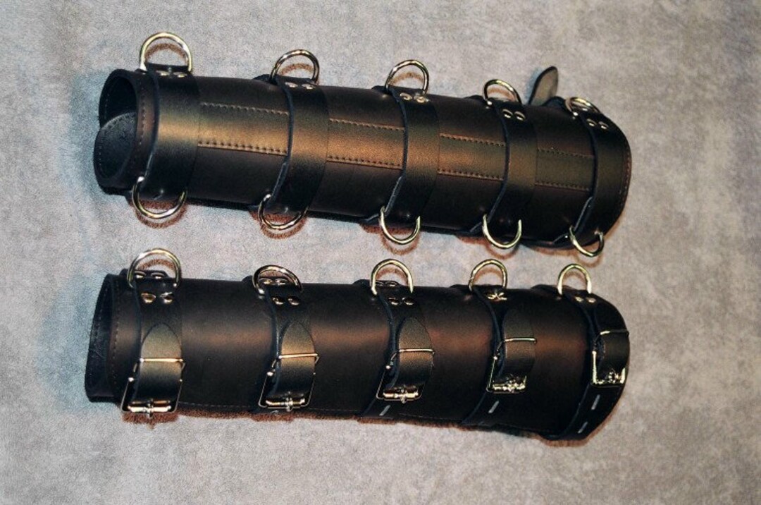 MATURE Leather Arm Splints, Reinforced Leather Bondage Arm Splints ...
