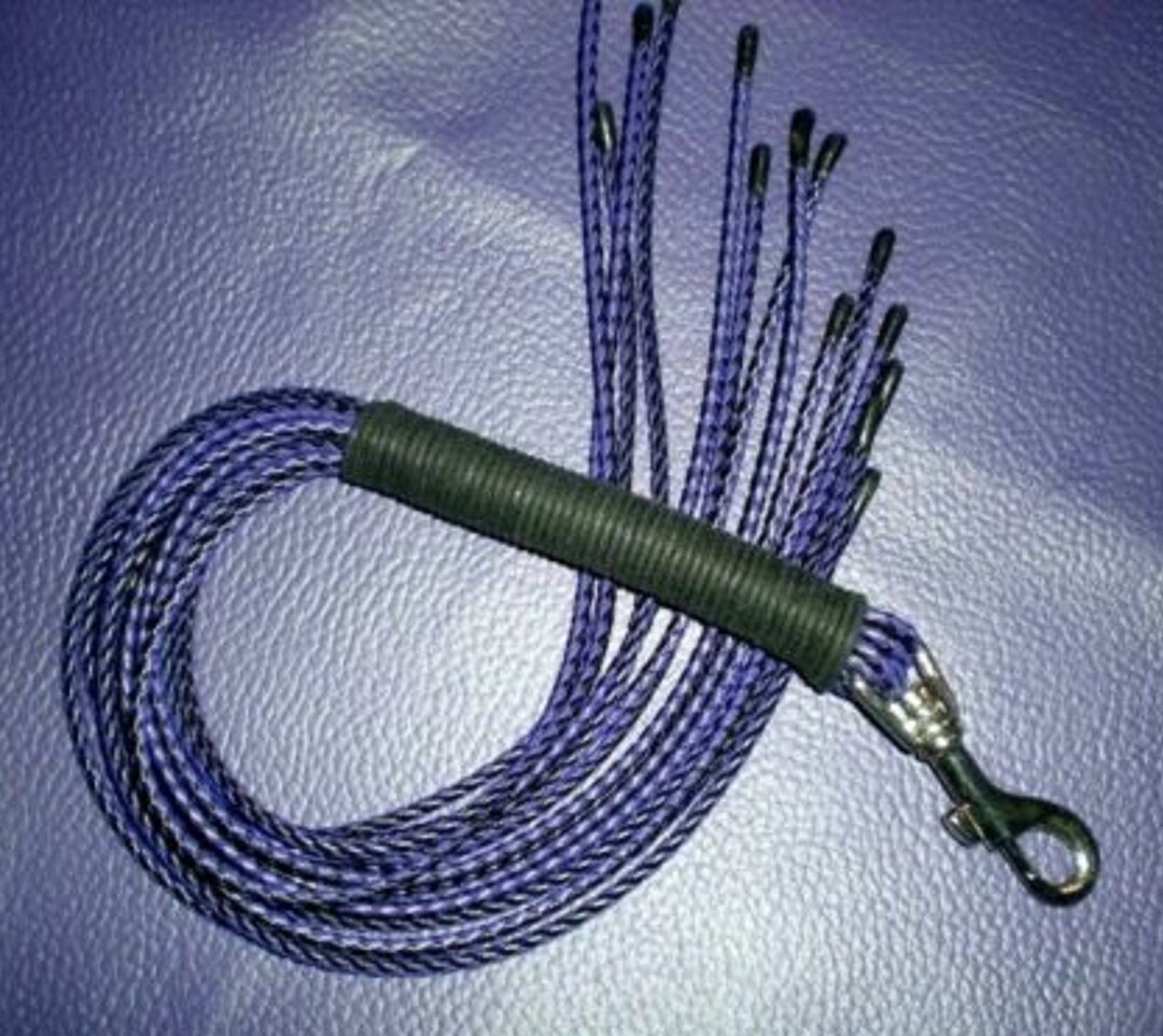 Flogger Trigger Snap 21 Purple Vinyl Thong Flogger Bdsm Adult Play