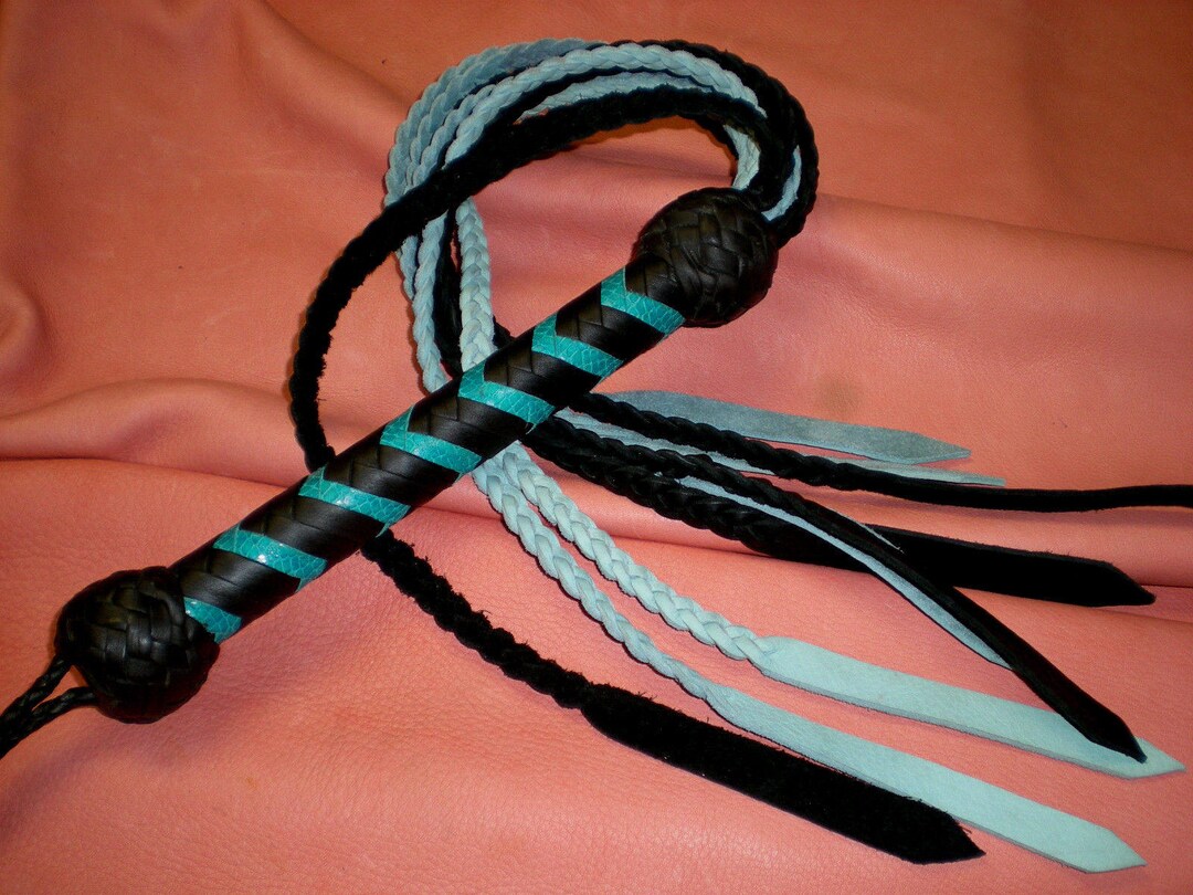 Leather Cat O' Nine Tail Leather 31 Flat Braid Cat of Nine Flogger ...