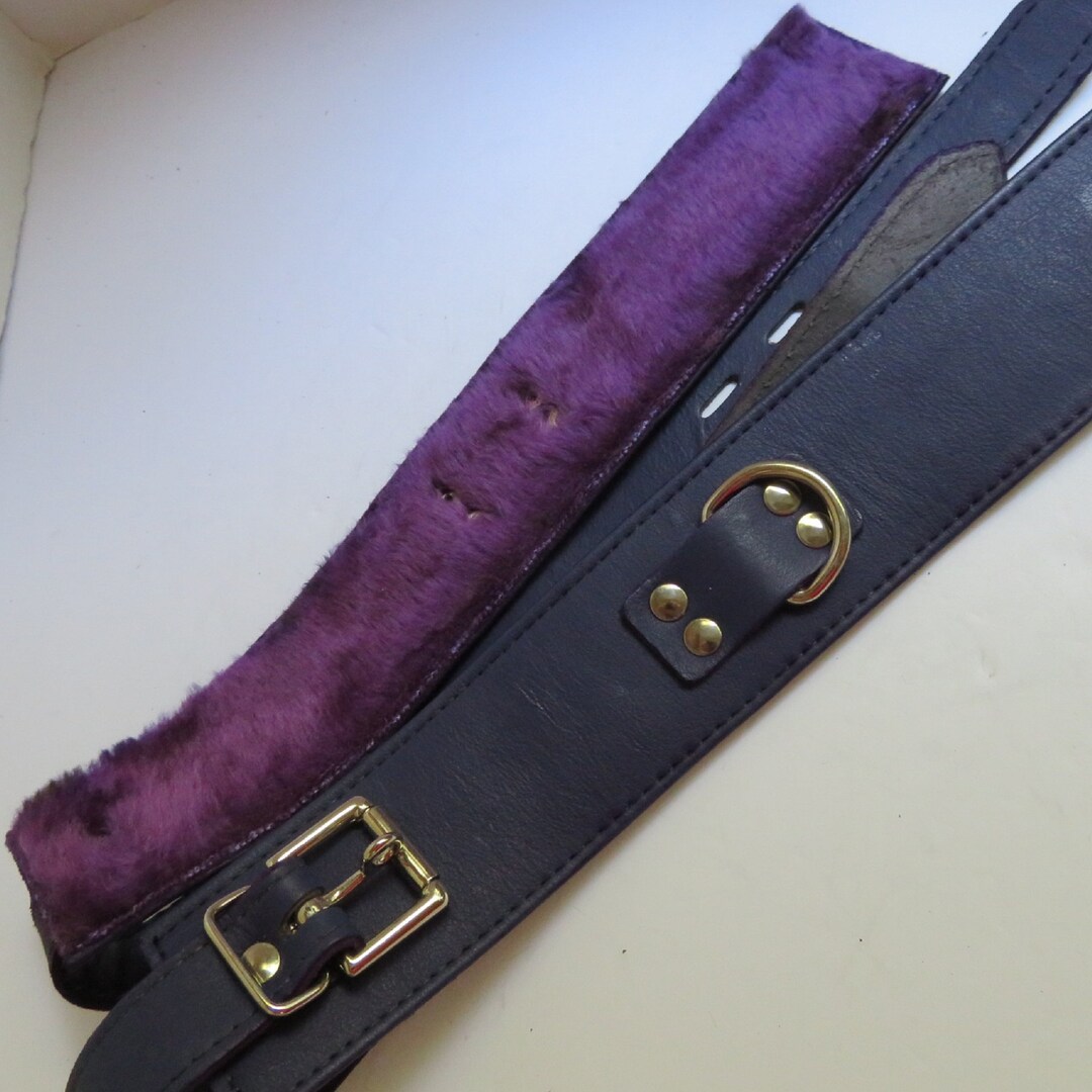 Leather Wrist Restraints, Bondage Locking Lined Wraparound Cuffs, BDSM ...