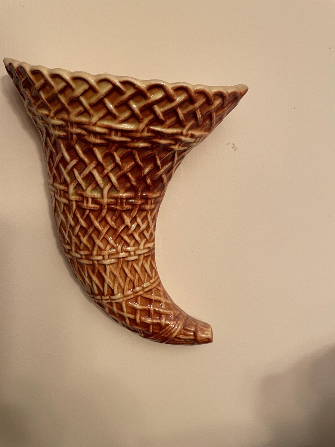 Mccoy Cornucopia Wall Pocket - Etsy