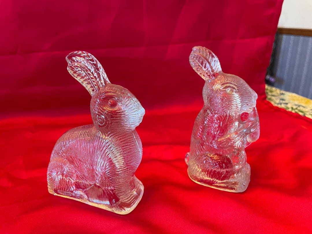 Glass Candy Containers -rabbits - Etsy