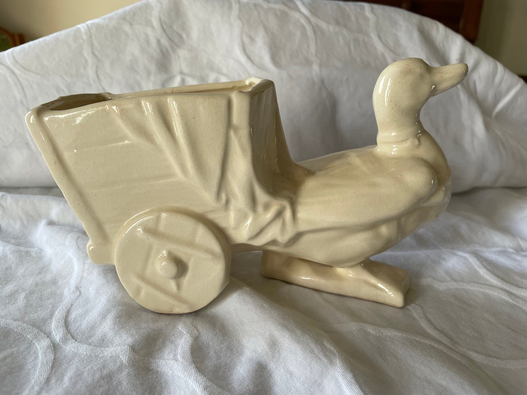 Mccoy Planter Goose Pulling Cart - Etsy