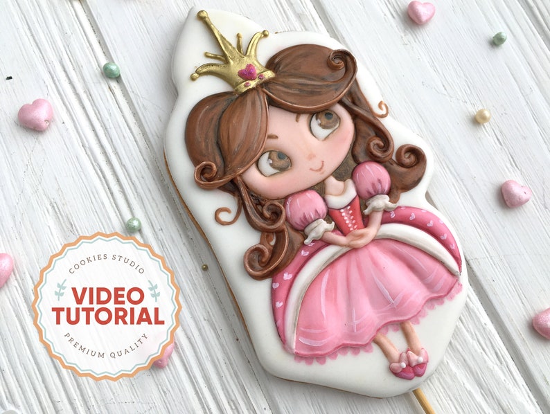 Princess Chloe Cookie Decorating Class. Step-by-step Video - Etsy