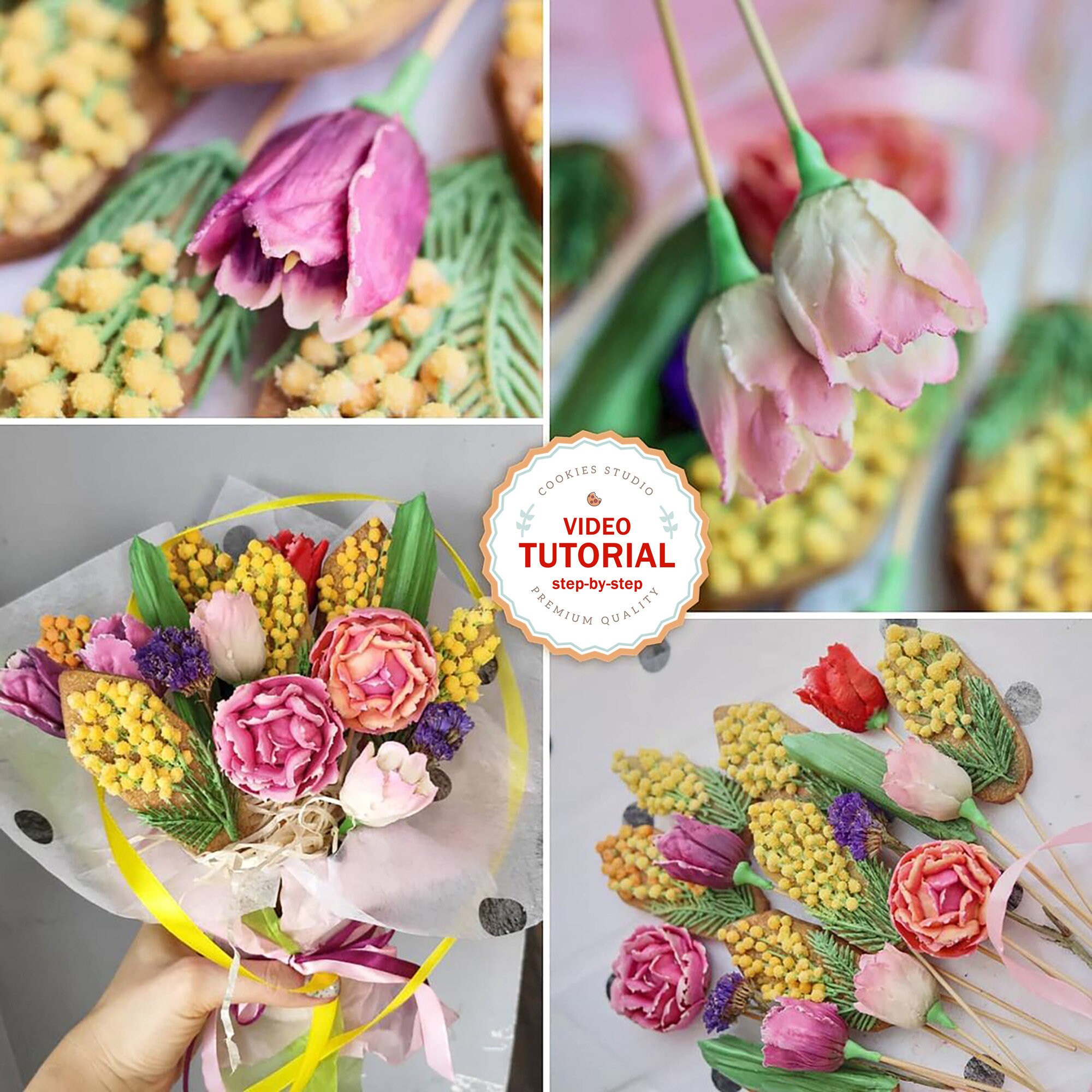 NEW Spring Flowers Cookie Decorating Class. Step-by-step - Etsy