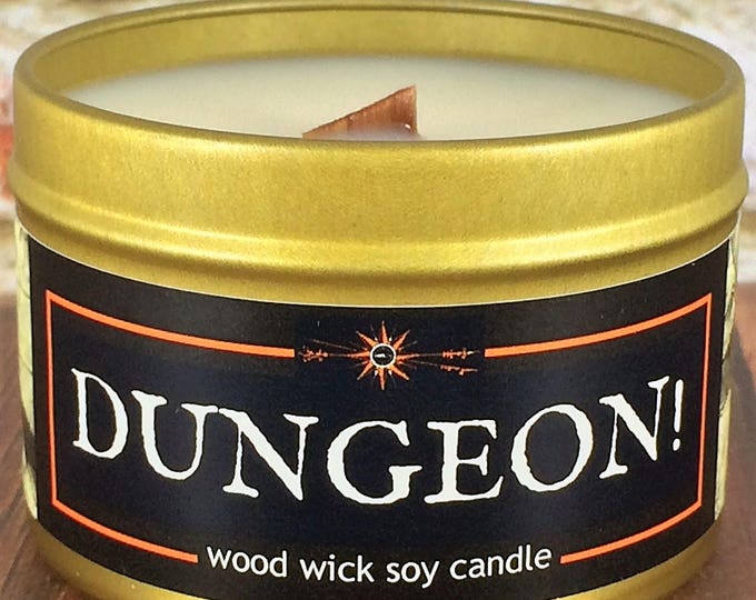 DUNGEON RPG Candle Wood Wick, Soy Book Fantasy RPG Geek Nerdy Gift ...