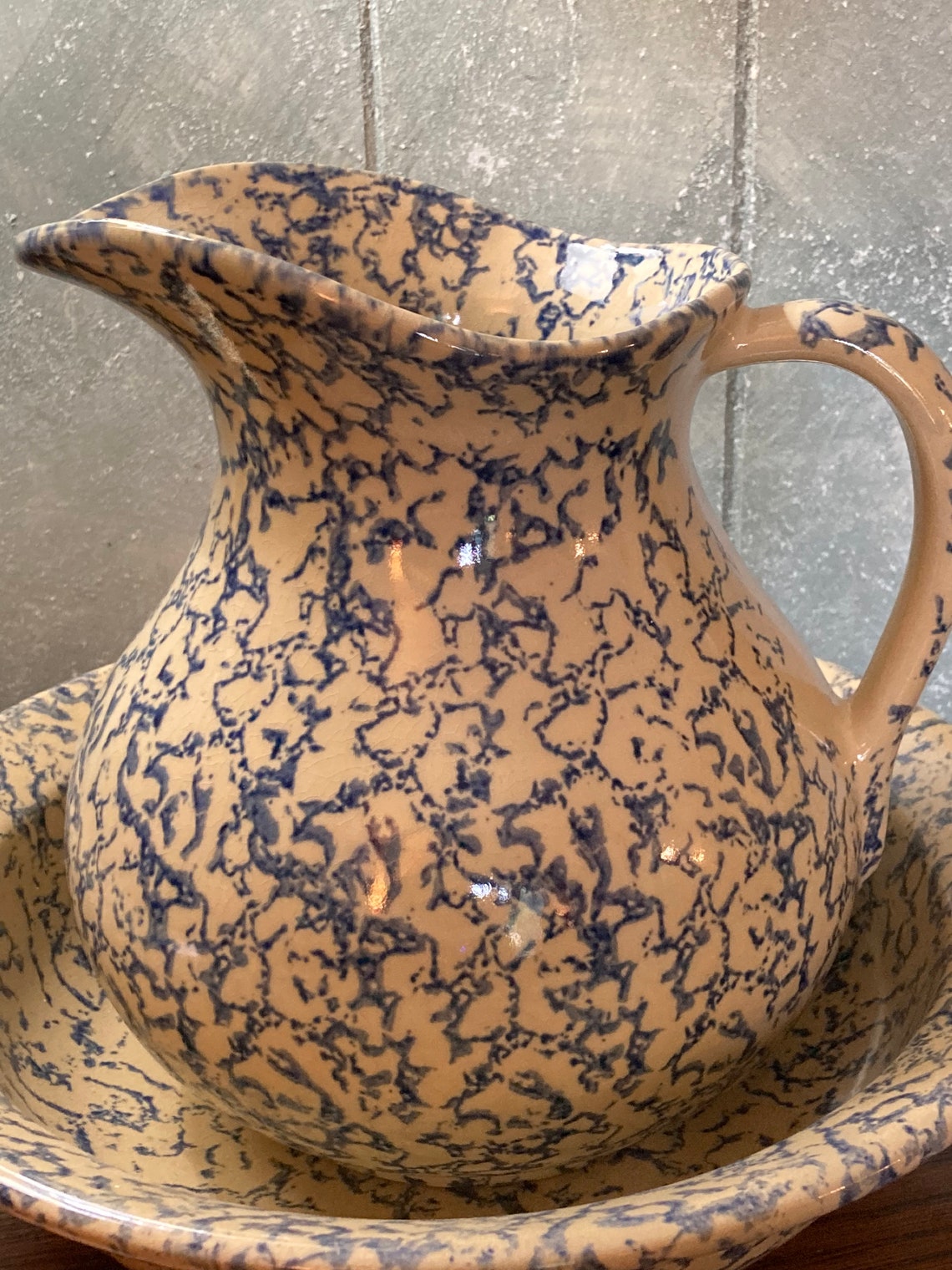 Roseville Pitcher and Bowl - Etsy