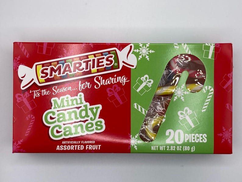 Smarties Candy Canes Mini 20 Pieces - Etsy