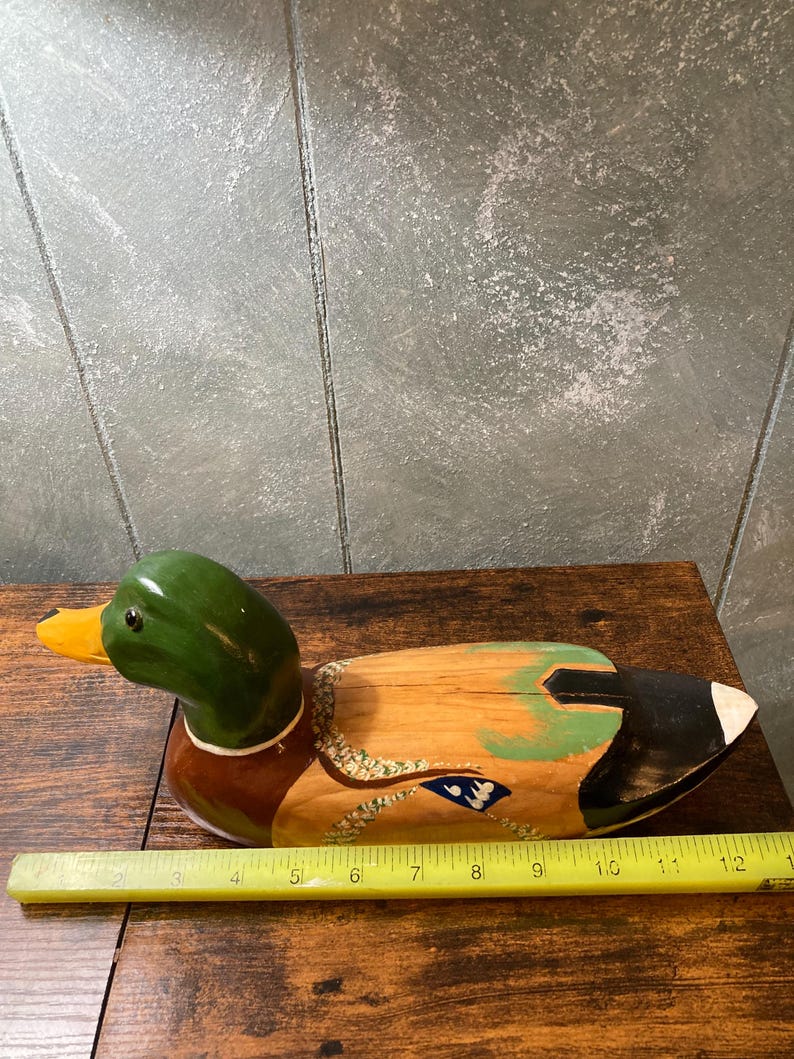 Duck Decoy Wood Mallard Vintage - Etsy