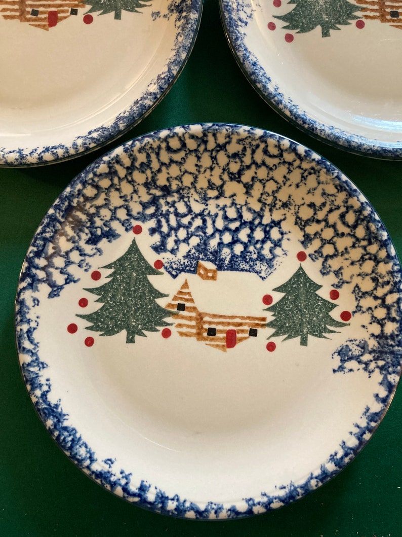 Cabin in the Snow Plate - Etsy