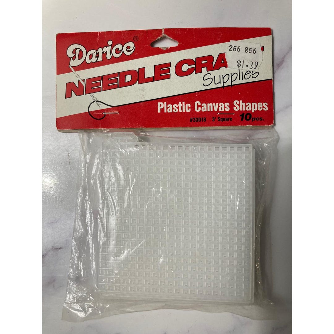 Darice Needle Craft Supplies Plastic Canvas Shapes 3 Inch Square 10 ...