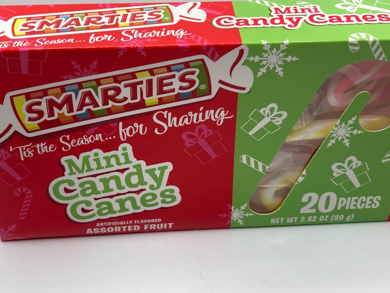 Smarties Candy Canes Mini 20 Pieces - Etsy